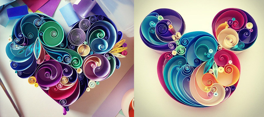 Quilled Colorful Paper Design by Sena Runa - icanbecreative
