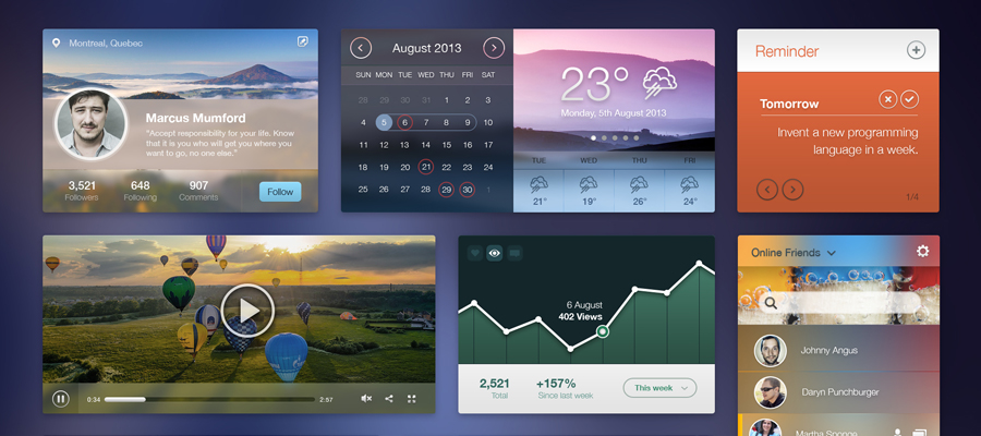 100 Latest Free Flat UI Kits To Speed Up Your Web Design Process ...
