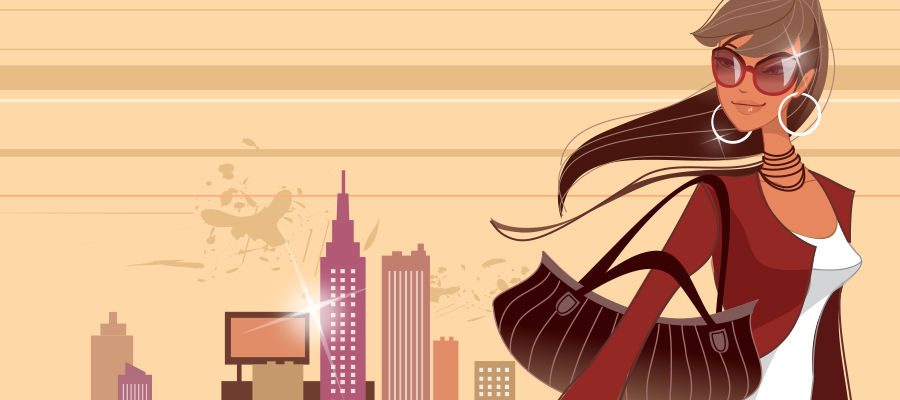 Glamorous Vector City Girls - icanbecreative