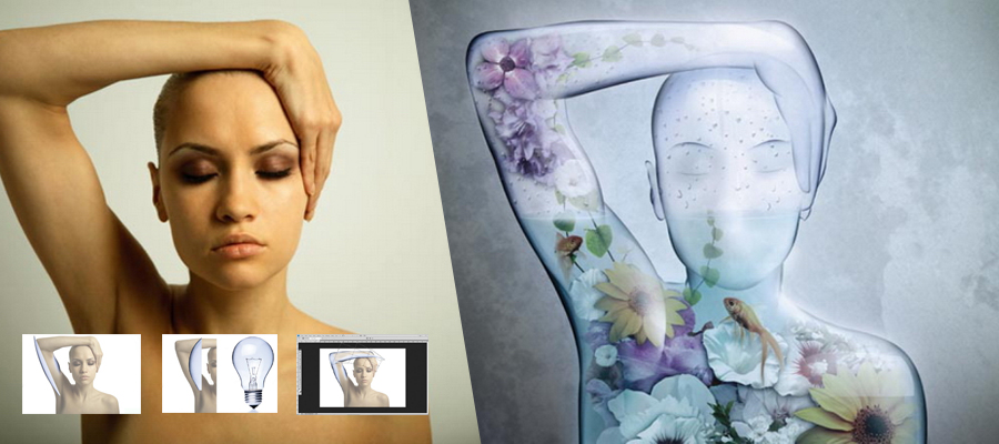 Human Aquarium Illustration Photoshop Tutorial - icanbecreative